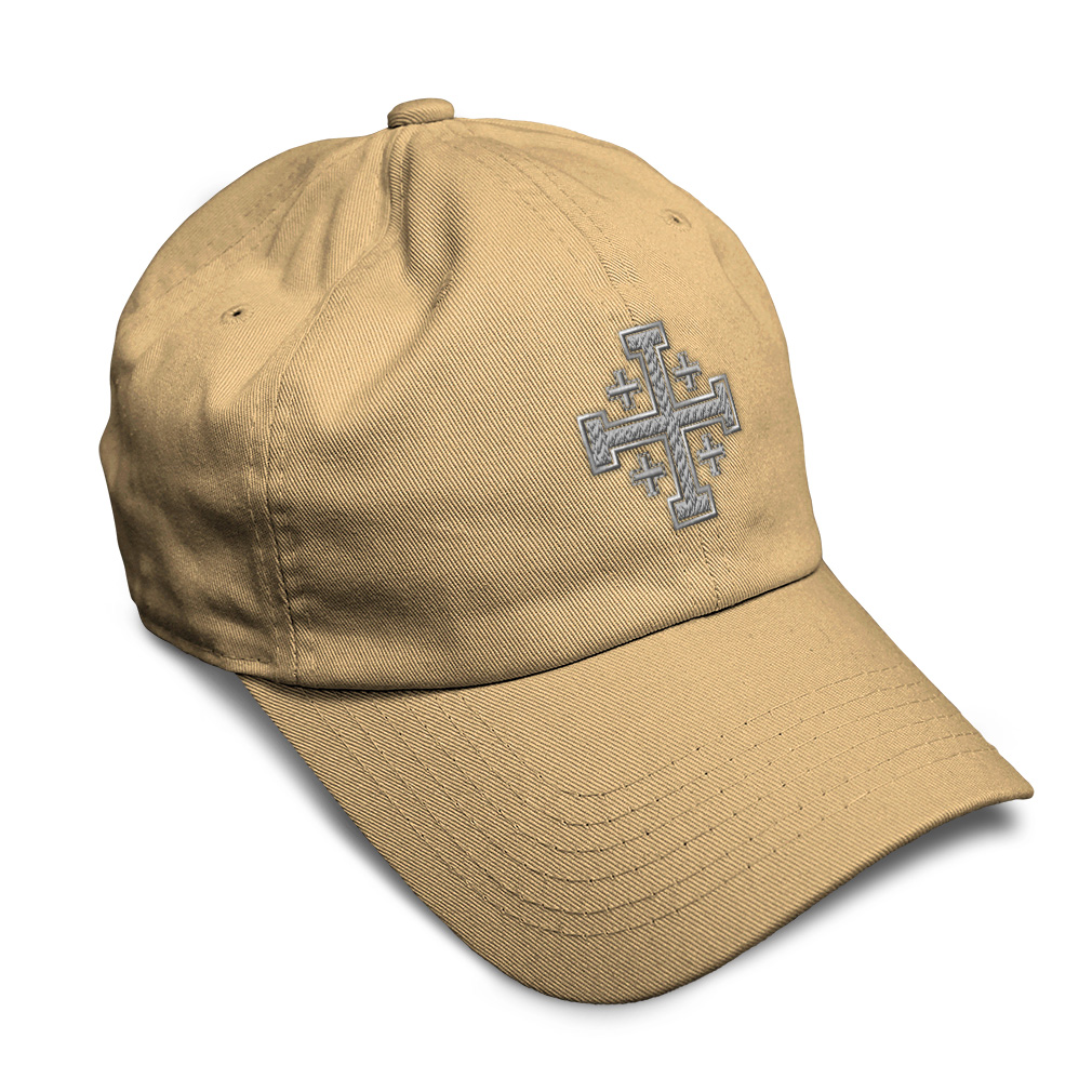 Soft Women Baseball Cap Jerusalem Cross Crusader B Embroidery Dad Hats ...