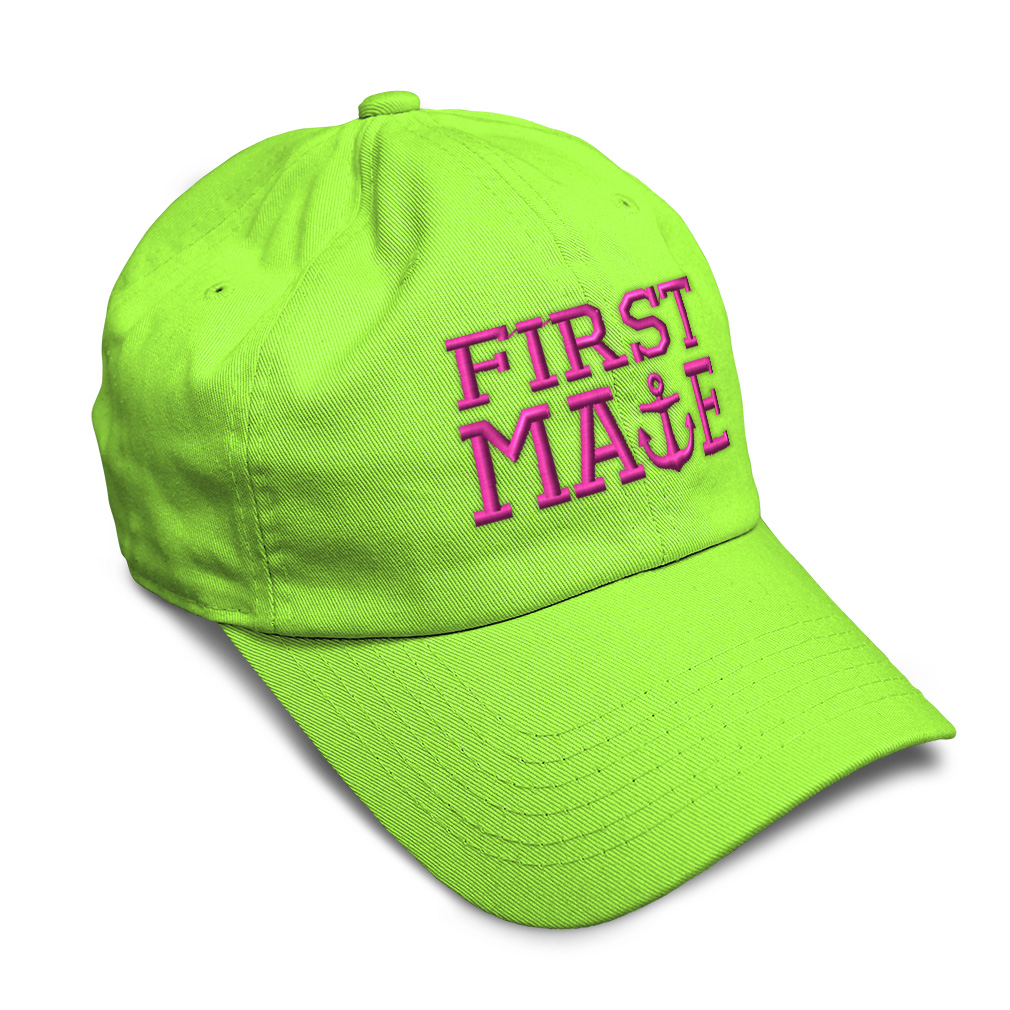 Soft Women Baseball Cap First Mate Boat Ship A Embroidery Dad Hats for ...