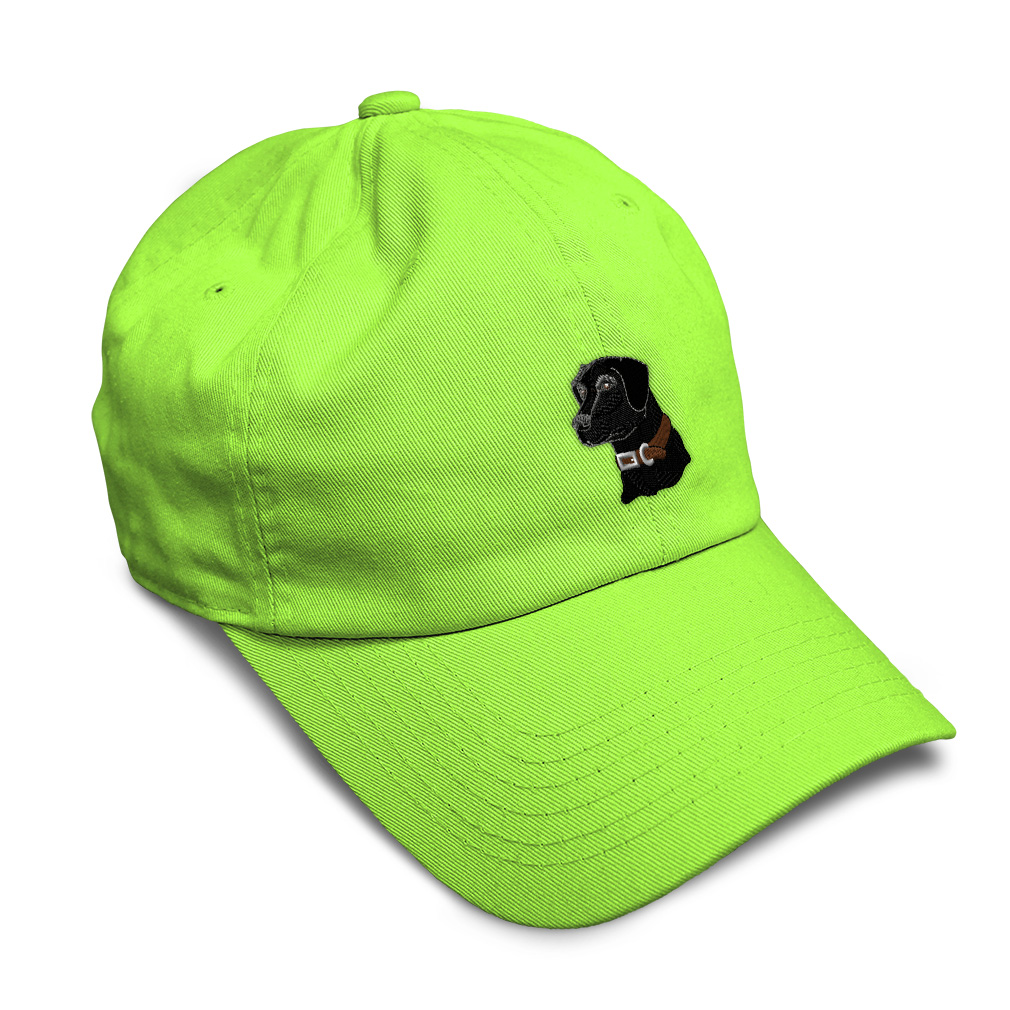 Soft Women Baseball Cap Black Lab Head A Embroidery Pets Dad Hats for ...