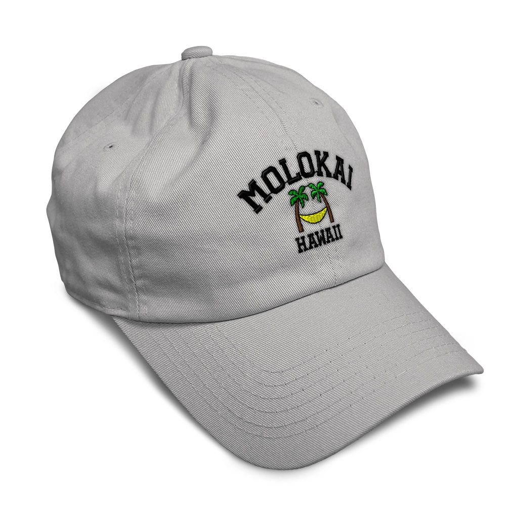 Soft Women Baseball Cap Molokai Hawaii with Tropical Embroidery Dad ...