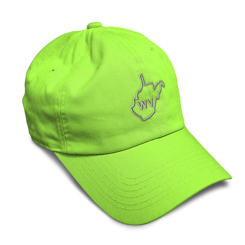 Soft Women Baseball Cap West Virginia State Map Wv Embroidery Dad Hats ...
