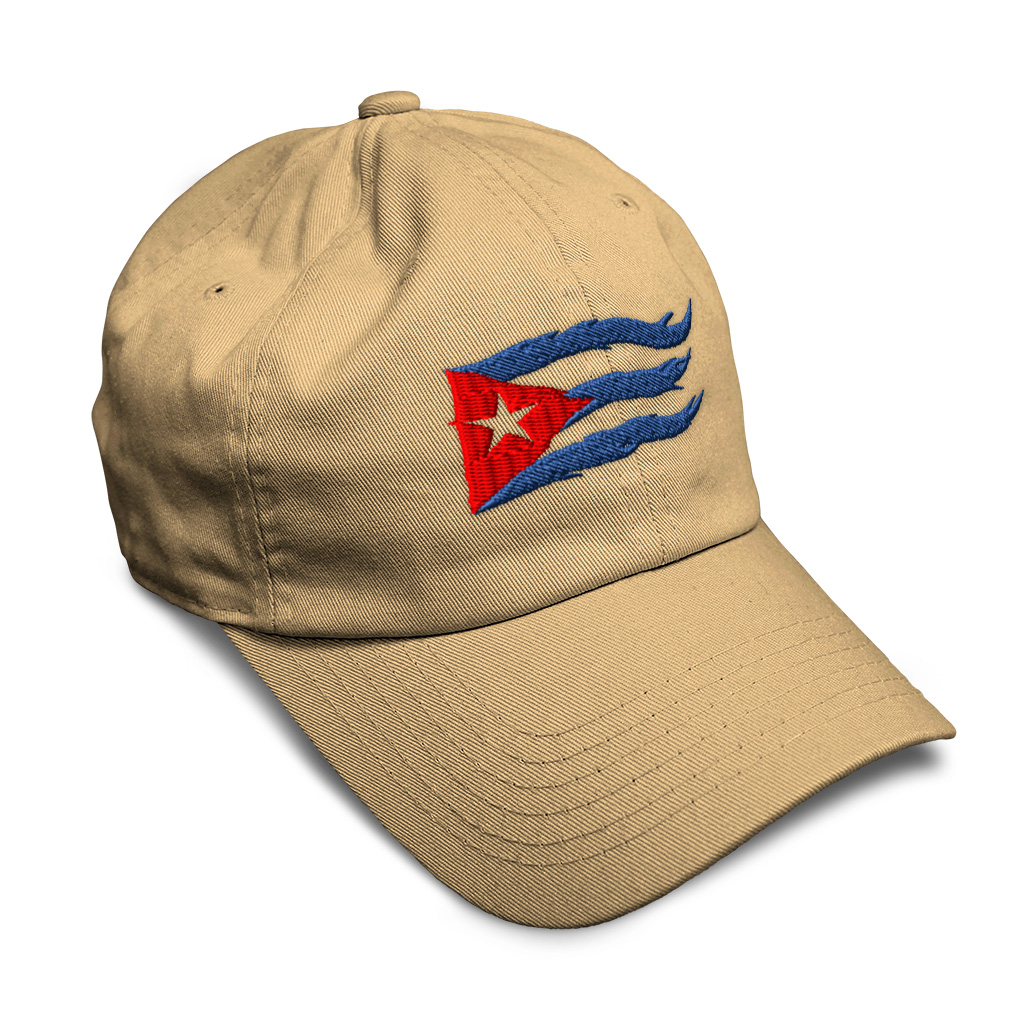 Soft Women Baseball Cap Cuba Cuban Flag Flame Embroidery Dad Hats for ...