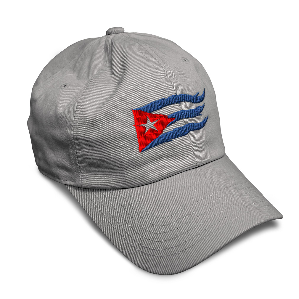 Soft Women Baseball Cap Cuba Cuban Flag Flame Embroidery Dad Hats for ...