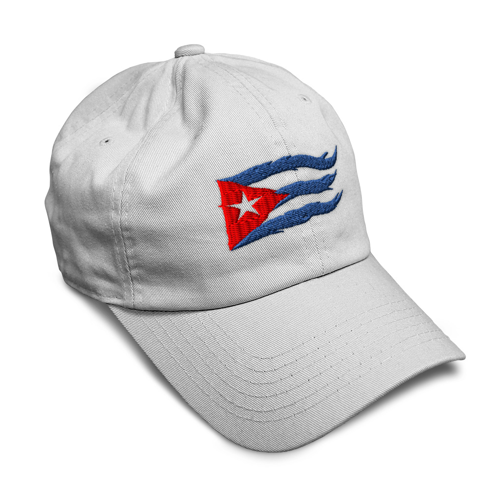 Soft Women Baseball Cap Cuba Cuban Flag Flame Embroidery Dad Hats for ...