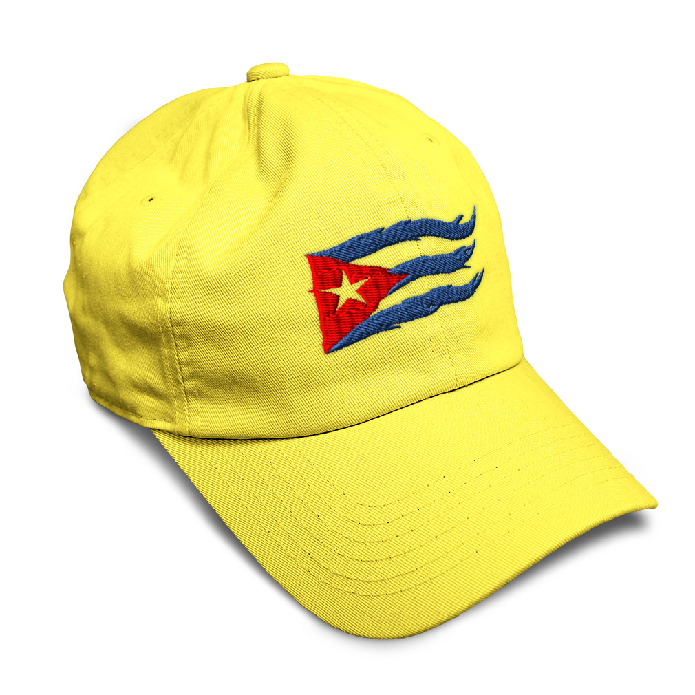 Soft Women Baseball Cap Cuba Cuban Flag Flame Embroidery Dad Hats for ...