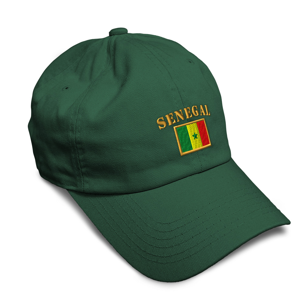Soft Women Baseball Cap Senegal Flag Embroidery Dad Hats for Men Buckle ...