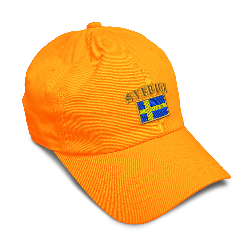 Soft Women Baseball Cap Sweden Sverige Flag Embroidery Dad Hats for Men ...
