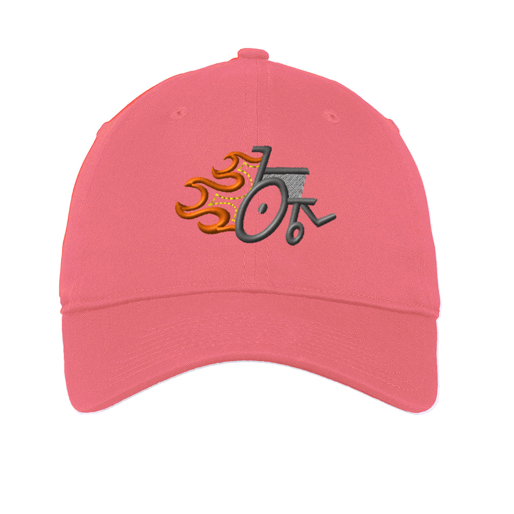 Soft Women Baseball Cap Wheelchair Handicap Flames Embroidery Dad Hats ...