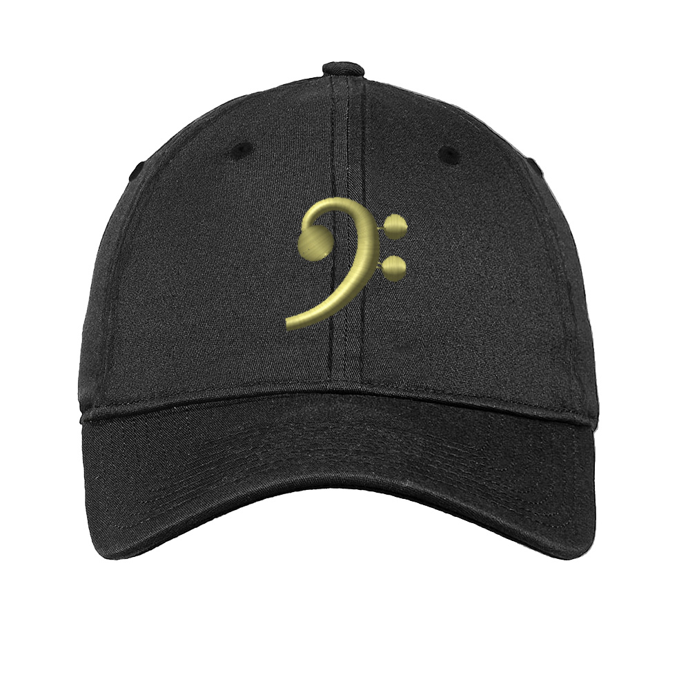 Soft Women Baseball Cap Black Bass Clef Gold Embroidery Dad Hats for ...