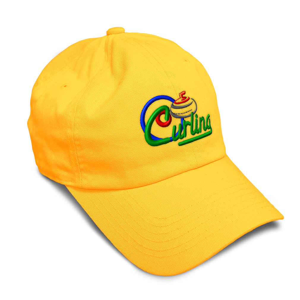 Soft Women Baseball Cap Sport Curling Logo Style B Embroidery Dad Hats ...