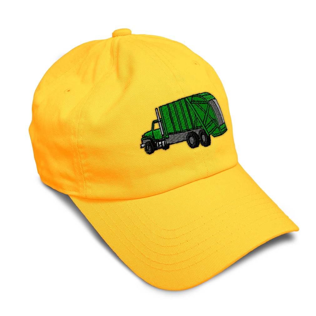 Soft Women Baseball Cap Green Garbage Truck Embroidery Dad Hats for Men ...